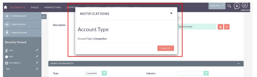 Conditional Notifications Suitecrm Module